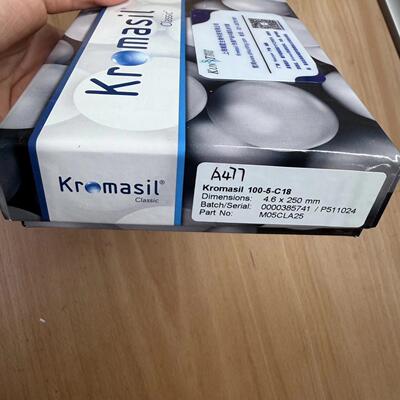 议价M05CLA25 100-5-C18 色谱柱 4.6*250mm Kromasil维修