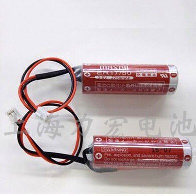 雅马哈RCX240S 4轴机器人控制器电池ER17/50 3.6V KAS-M53G0-11