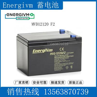 EnergiVm蓄电池12V12AH MVH12120 F2 医疗仪器 船舶 照明 电梯