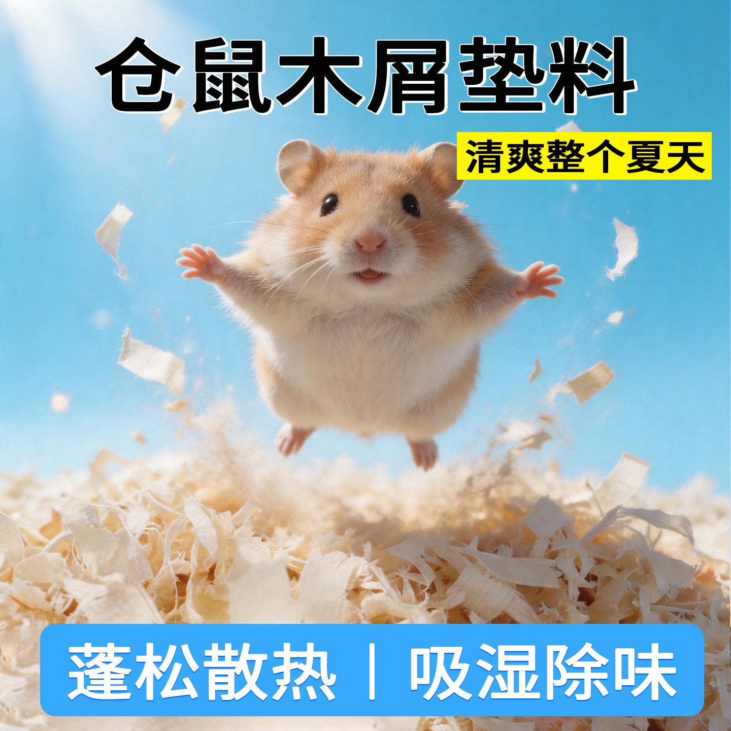 金丝熊小仓鼠木屑垫料夏天用的刨花锯末除臭专用宠物生活用品大全