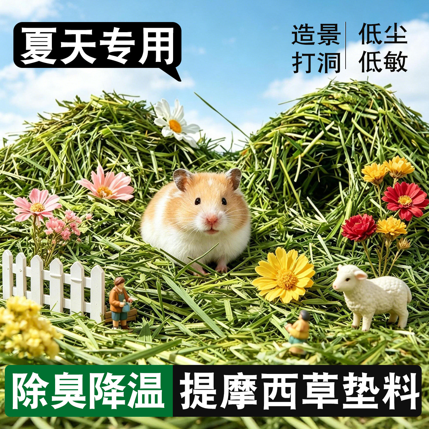 提摩西草仓鼠垫料四季通用金丝熊夏天季专用除臭降温生活用品大全