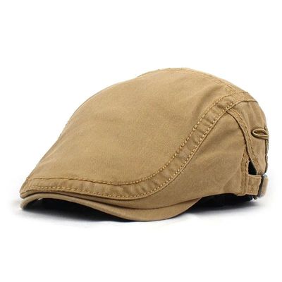 Spring Summer Newsboy Caps Men Cotton Flat Peaked Cap Women