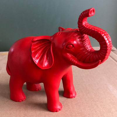 高含量朱砂大象摆件阳台装饰家居摆设吸水象吉象摆件招财大象证书
