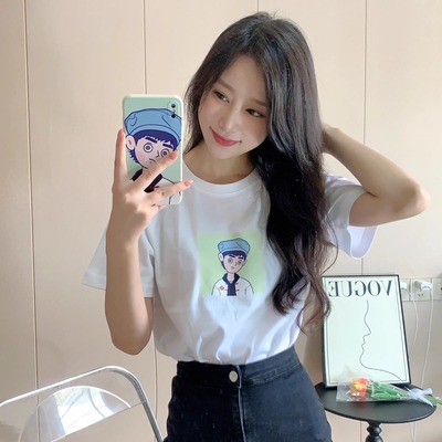 十三白头像#010白色纯棉T恤2