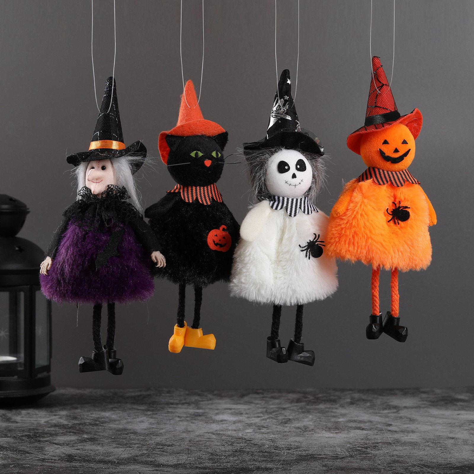 Halloween decorations Pumpkin Witch Black Cat pendant