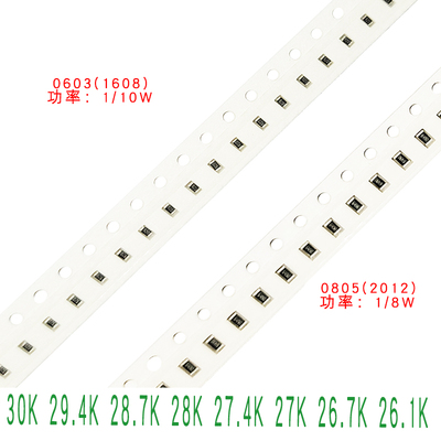 贴片电阻元器件06030805全系列