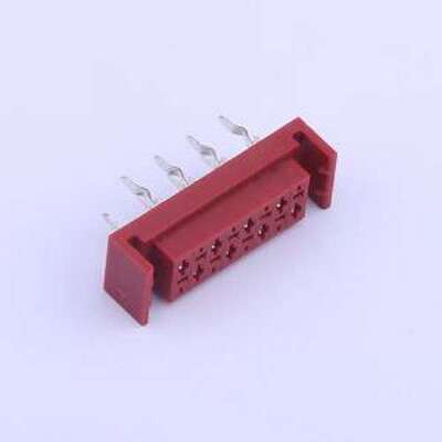 X9127WV-08B-9TSNRE 线对板针座 1x8P 间距:1.27mm 直插 大红色