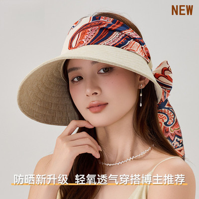 JC夏季新款遮阳帽空顶骑车防风帽