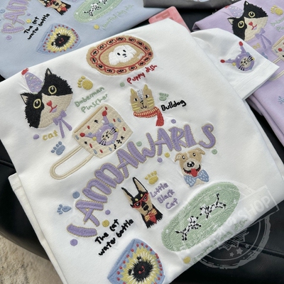 100%纯棉短袖t恤女夏季宽松上衣