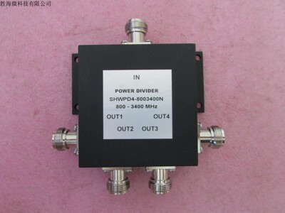 800-3400MHz 10W N 射频微波同轴一分四功率功分器 频率可定做