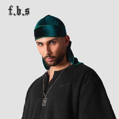SilkyDurag天鹅绒弹力长尾头巾