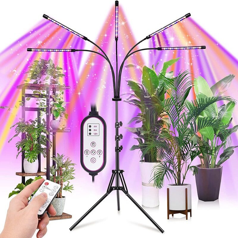 亚马逊热销落地式LED植物灯全光谱室内补光定时长条植物生长灯