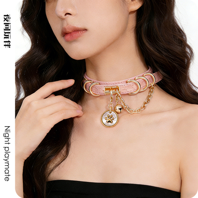 高端定制choker蛇纹项圈猫爪吊牌puppy字母k9男女m 小狗派对ddlg