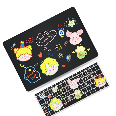 电脑壳简约保护塑料壳可爱