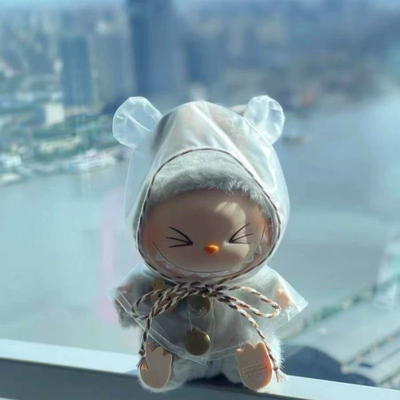 10cm雨衣斗篷labubu娃衣动物海星体拉布布衣服十厘米棉花娃娃