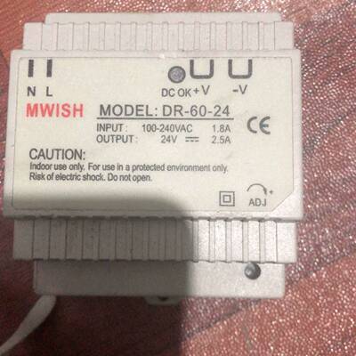 可维修MWISH工业级DR-60-24(24V2.5)导轨式开关电议价