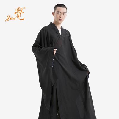 新觉牌僧服台湾麻纱海清海青居士服不透明男女僧衣禅修服