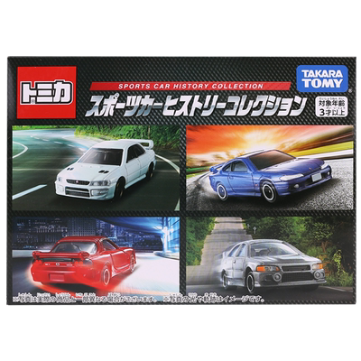 TOMY多美卡合金小汽车模型斯巴鲁马自达三菱跑车套组男儿童玩具