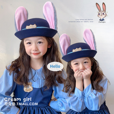 兔耳朵帽子公主COS圆顶帽