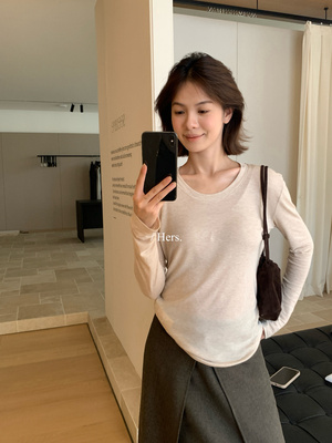 Hers基础款打底衫圆领长袖T恤女