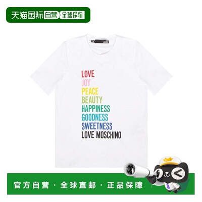 1h可退 奢淘 Moschino logo印花短袖T恤 女 W4F152X1951