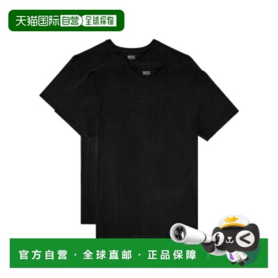 DIESEL 男士T恤 A193260CEBYE1350 AW2025 黑色 短袖T恤两件装