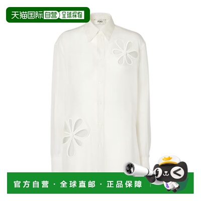 FENDI 女士衬衫 FS8355AW9PF0ZNM SS2026 白色 长袖衬衫