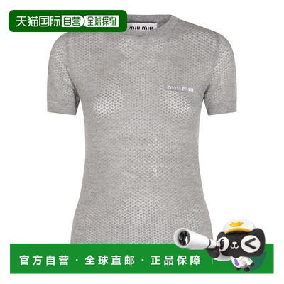 1h可退 潮奢 Miu Miu 缪缪 女士 羊绒T恤 MMLB30SOOO17NN