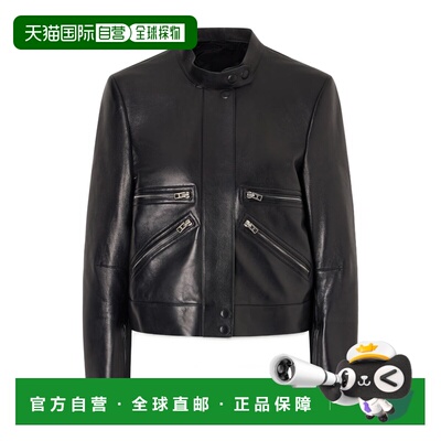 TOM FORD 女士皮衣 CSL790LEX373NAA SS2026 黑色 皮质机车夹克