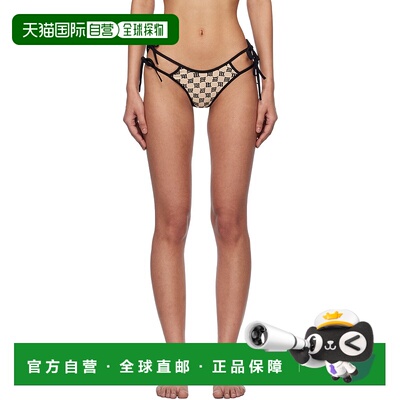 1h可退 潮奢 MISBHV 女士 米色 & 黑色 Swim Coquette 比基尼泳裤