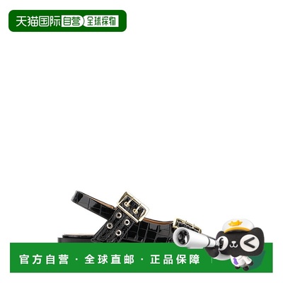 1h可退 潮奢 GANNI 甘尼 女士 synthetic Feminine 黑色皮质搭扣