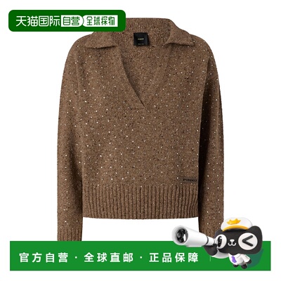 PINKO 女士针织衫 105684A2U4C3Z AW2025 绿色 Nibani 毛衣长袖