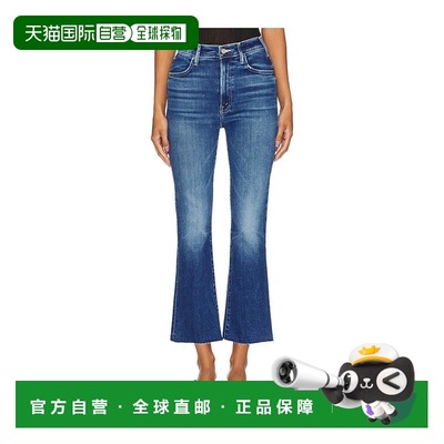 潮奢 mother denim 女士 Hustler 及踝磨损牛仔裤 11171008喇叭裤