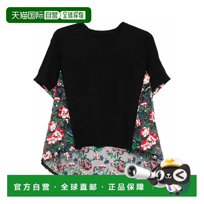 1h可退 SACAI 女士T恤 2608533BLACK SS2026 花色 Floral Embroid