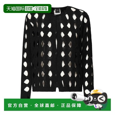 PINKO 女士针织毛衣 1051912LWZ99 AW2025 黑色 Openwork Knit Ca