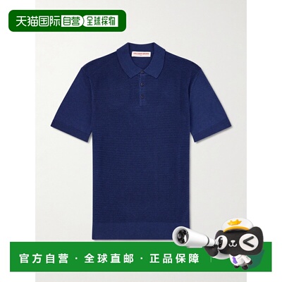 Orlebar Brown 男士 Burnham 打结领缝线亚麻混纺Polo衫 282559NI