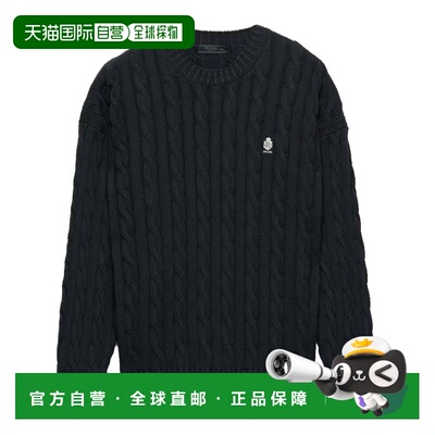 PRADA 男士针织衫 UMF30419VLF0002 AW2026 黑色 GIROCOLLO