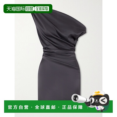 1h可退 潮奢 Staud 女士 Phare 垂褶真丝混纺缎面迷你连衣裙 R26R