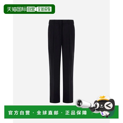 HERNO 女士正装裤 PT000244D128089200 SS2026 黑色直筒裤