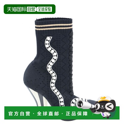 FENDI 女士靴子 8T6514A15PF1120 SS2018 高跟女靴黑色 Booties
