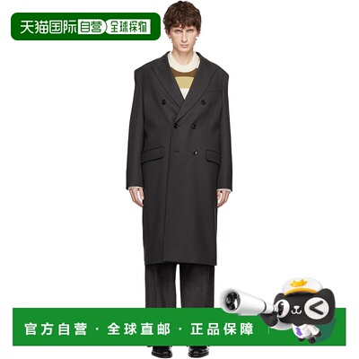 1h可退 潮奢 Ami Paris 男士 灰色 Wool Double Breasted Straigh