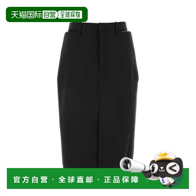 Jil Sander 吉尔 桑达 女士 黑色羊毛半身裙 J03MA0287J40249
