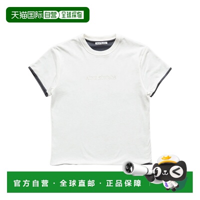 ACNE STUDIOS 女士T恤 AL0567AHX AW2026 白色 短袖T恤