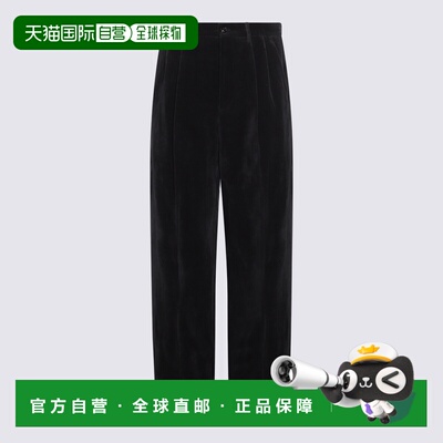 VALENTINO 男士休闲裤  7V3RBN15AM2FA8 AW2025深蓝色亚麻直筒裤