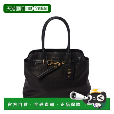 MIU MIU 女士手提包 5BG3422BBLF0002 AW2026 黑色 徽标单肩包
