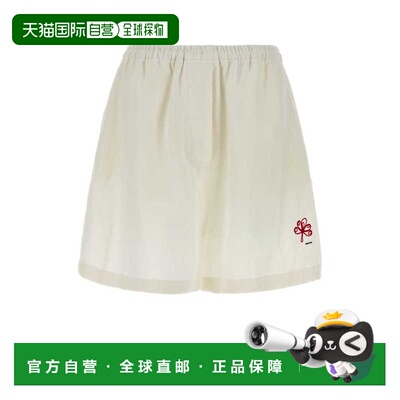 PRADA 女士短裤 P248KRSOOO122GF0009 AW2026 白色亚麻