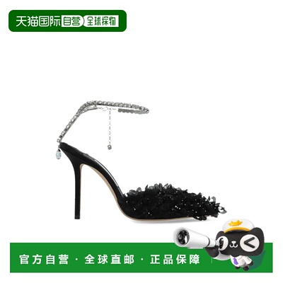 JIMMY CHOO 女士高跟鞋 SAEDA100BSRBLACKCRYSTAL