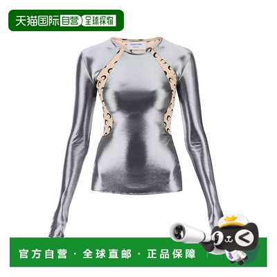 1h可退 MARINE SERRE 女士T恤 WTO386RJER0015MT10 SS2024