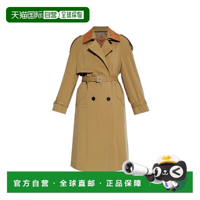 MCM 女士风衣 MFCFAMM020IG AW2025 米白色 Trench coat with epa