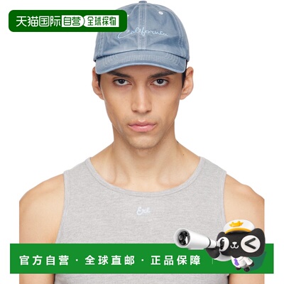 潮奢 Erl 男士 蓝色 California 棒球帽 ERL12K030NAVY